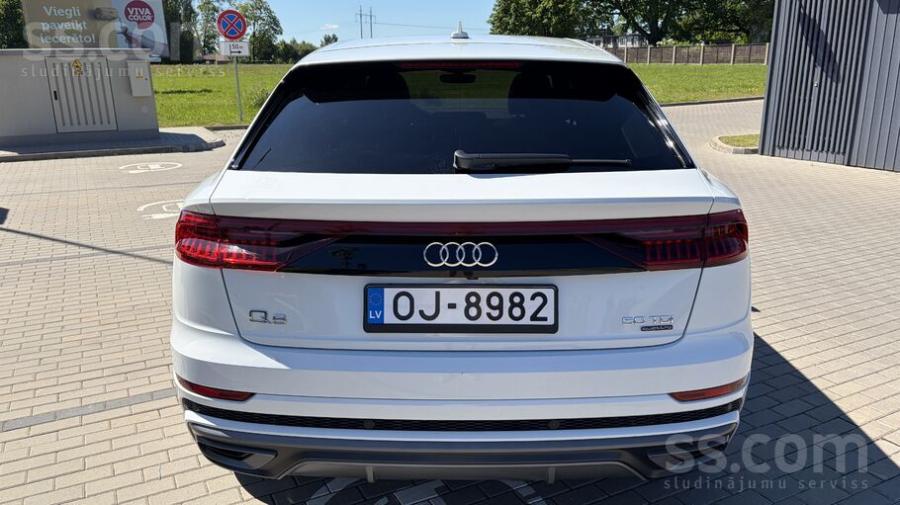 Balts Audi Q8 2019 Rīga, ar dzinēja tilpumu 3.00 L un nobraukumu 158 tūkst. km par 44500 €, foto 6 vietnē AUTOMOTO.COM.LV