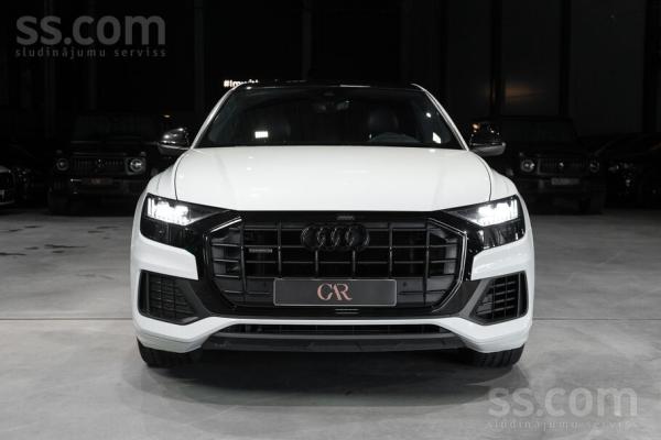 White Audi Q8 2019 in Riga, with an engine capacity of 3.00 L and mileage of 124 thousand km for 40900 €, photo 2 on AUTOMOTO.COM.LV