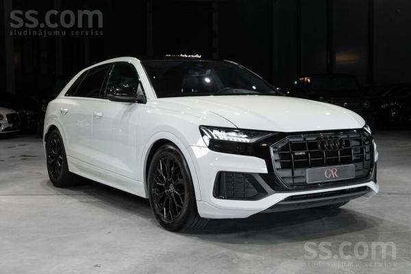 White Audi Q8 2019 in Riga, with an engine capacity of 3.00 L and mileage of 124 thousand km for 40900 €, photo 3 on AUTOMOTO.COM.LV
