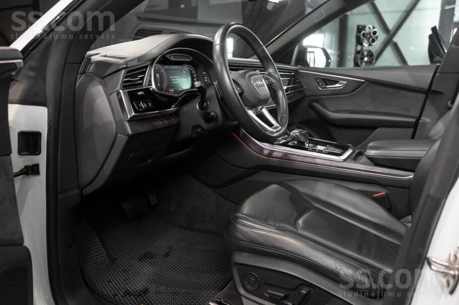 Balts Audi Q8 2019 Rīga, ar dzinēja tilpumu 3.00 L un nobraukumu 124 tūkst. km par 40900 €, foto 10 vietnē AUTOMOTO.COM.LV