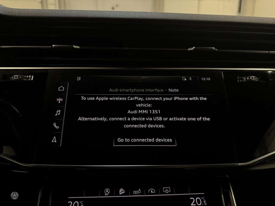 White Audi Q8 2019 in Vilnius, with an engine capacity of 3.00 L and mileage of 203 thousand km for 37999 €, photo 24 on AUTOMOTO.COM.LV