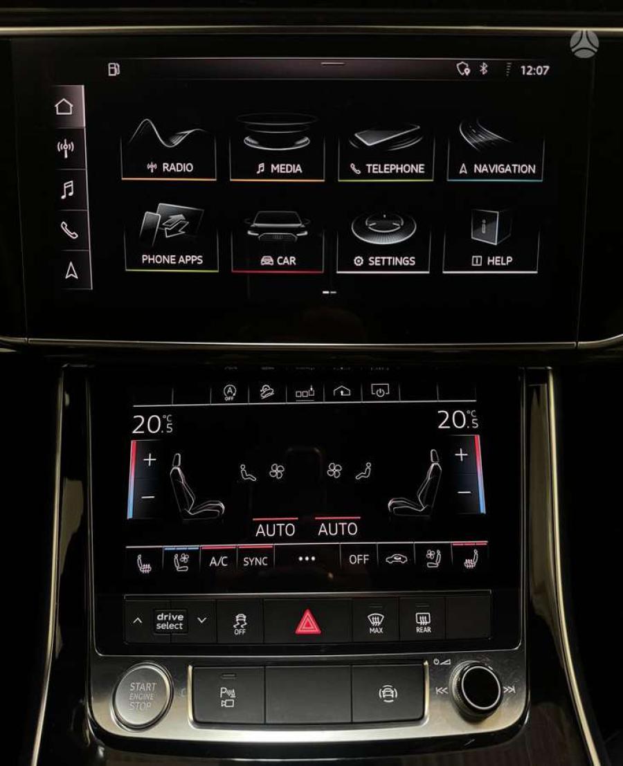 White Audi Q8 2019 in Vilnius, with an engine capacity of 3.00 L and mileage of 203 thousand km for 37999 €, photo 33 on AUTOMOTO.COM.LV