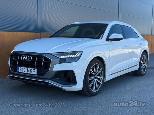 Balts Audi Q8 2020 Tallina, ar dzinēja tilpumu 3.00 L un nobraukumu 83 tūkst. km par 52900 €, foto 1 vietnē AUTOMOTO.COM.LV