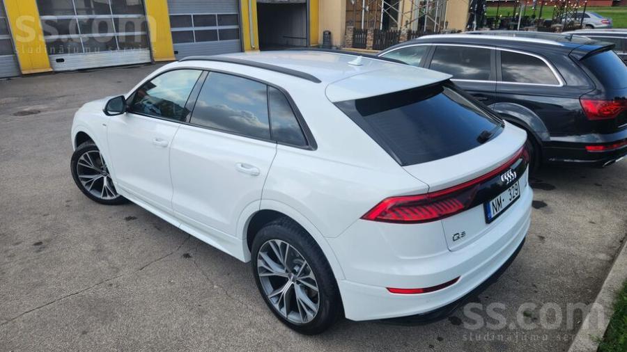 White Audi Q8 2020 in Riga, with an engine capacity of 3.00 L and mileage of 182 thousand km for 47500 €, photo 9 on AUTOMOTO.COM.LV