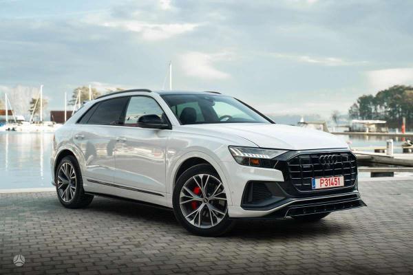 Balts Audi Q8 2021 Kauņa, ar dzinēja tilpumu 3.00 L un nobraukumu 102 tūkst. km par 49300 €, foto 1 vietnē AUTOMOTO.COM.LV
