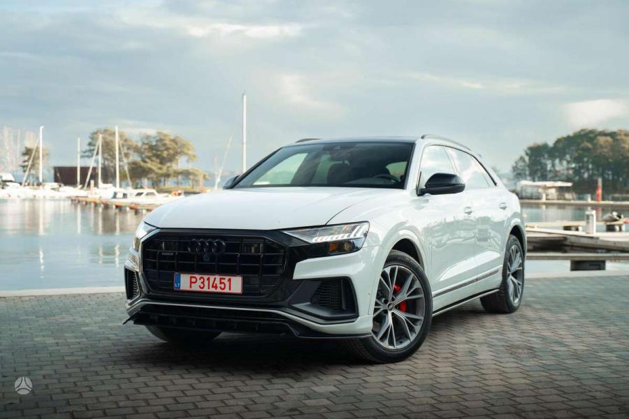 Balts Audi Q8 2021 Kauņa, ar dzinēja tilpumu 3.00 L un nobraukumu 102 tūkst. km par 49300 €, foto 2 vietnē AUTOMOTO.COM.LV