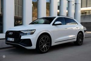 White Audi Q8 2021 in Vilnius, with an engine capacity of 2.97 L and mileage of 124 thousand km for 49999 €, photo 7 on AUTOMOTO.COM.LV