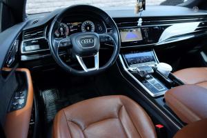 White Audi Q8 2021 in Vilnius, with an engine capacity of 2.97 L and mileage of 124 thousand km for 49999 €, photo 22 on AUTOMOTO.COM.LV
