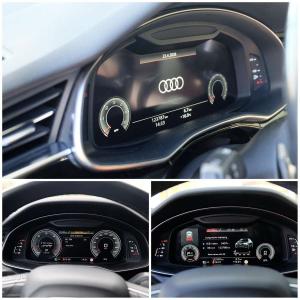 White Audi Q8 2021 in Vilnius, with an engine capacity of 2.97 L and mileage of 124 thousand km for 49999 €, photo 43 on AUTOMOTO.COM.LV