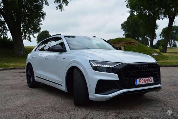 Balts Audi Q8 2021 Viļņa, ar dzinēja tilpumu 0.00 L un nobraukumu 78 tūkst. km par 44300 €, foto 5 vietnē AUTOMOTO.COM.LV