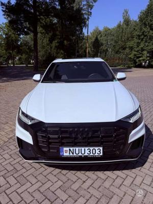 Balts Audi Q8 2021 Šauļi, ar dzinēja tilpumu 3.00 L un nobraukumu 80 tūkst. km par 55000 €, foto  vietnē AUTOMOTO.COM.LV