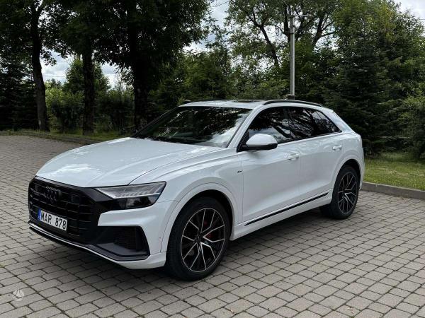 Balts Audi Q8 2021 Viļņa, ar dzinēja tilpumu 3.00 L un nobraukumu 115 tūkst. km par 40900 €, foto 4 vietnē AUTOMOTO.COM.LV