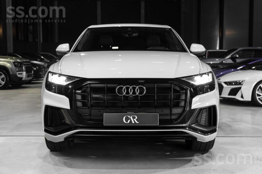 White Audi Q8 2022 in Riga, with an engine capacity of 3.00 L and mileage of 83 thousand km for 50457 €, photo 3 on AUTOMOTO.COM.LV