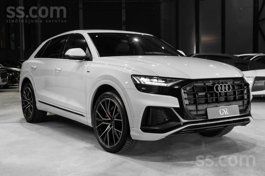 White Audi Q8 2022 in Riga, with an engine capacity of 3.00 L and mileage of 83 thousand km for 50457 €, photo 4 on AUTOMOTO.COM.LV