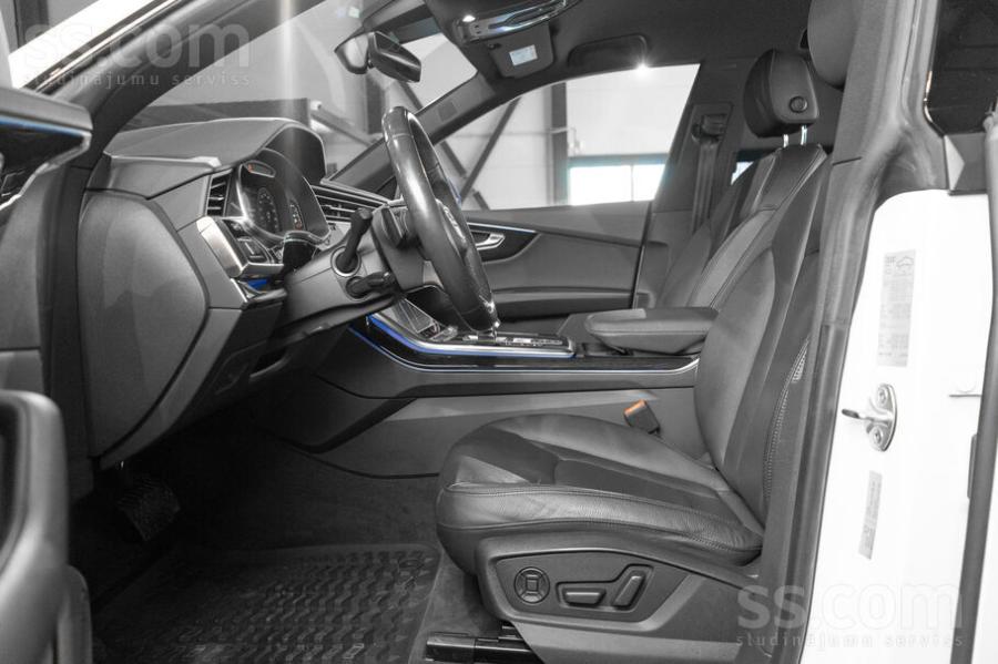 White Audi Q8 2022 in Riga, with an engine capacity of 3.00 L and mileage of 83 thousand km for 50457 €, photo 9 on AUTOMOTO.COM.LV