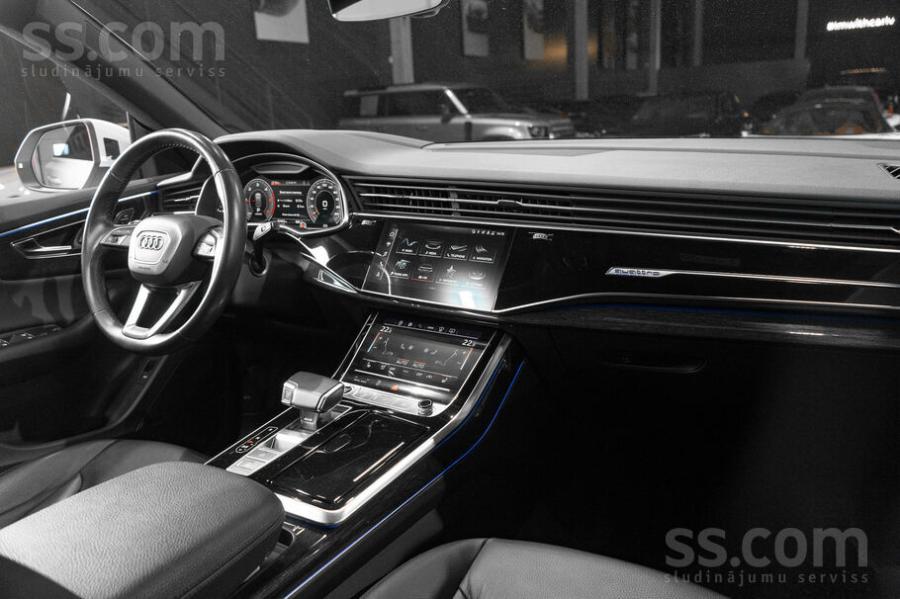 White Audi Q8 2022 in Riga, with an engine capacity of 3.00 L and mileage of 83 thousand km for 50457 €, photo 13 on AUTOMOTO.COM.LV