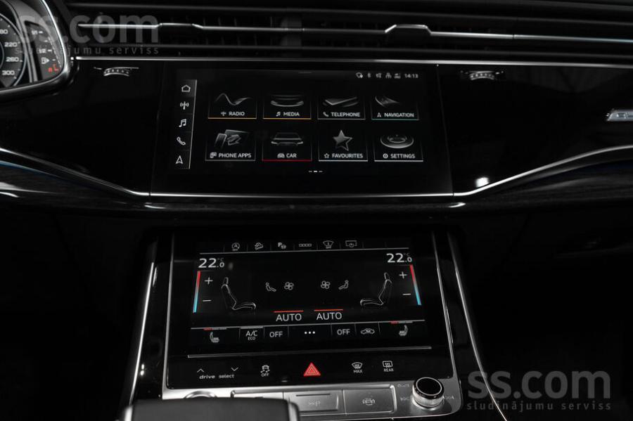 White Audi Q8 2022 in Riga, with an engine capacity of 3.00 L and mileage of 83 thousand km for 50457 €, photo 28 on AUTOMOTO.COM.LV