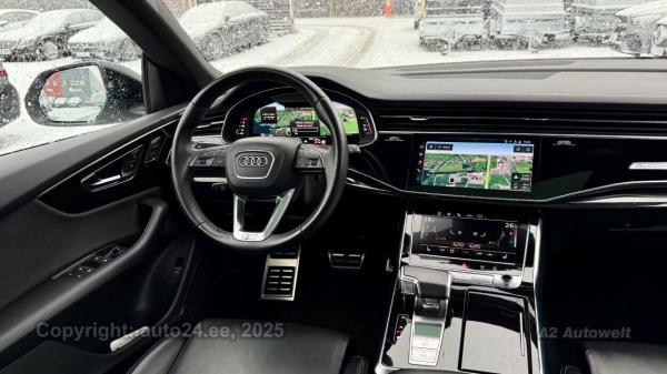 White Audi Q8 2023 in Tallinn, with an engine capacity of 3.00 L and mileage of 79 thousand km for 68800 €, photo 11 on AUTOMOTO.COM.LV
