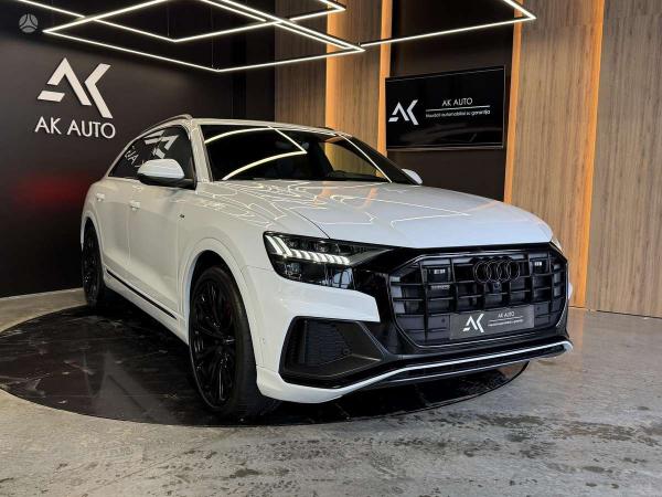 White Audi Q8 2023 in Kaunas, with an engine capacity of 2.97 L and mileage of 58 thousand km for 69990 €, photo 3 on AUTOMOTO.COM.LV