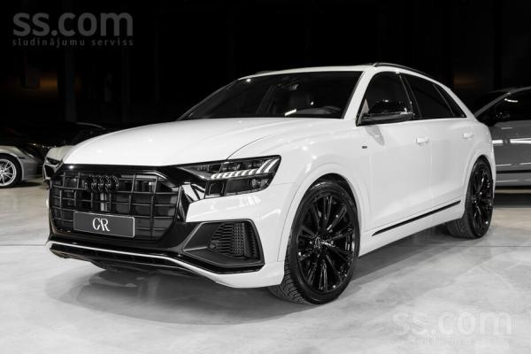 Balts Audi Q8 2023 Rīga, ar dzinēja tilpumu 3.00 L un nobraukumu 56 tūkst. km par 69900 €, foto 1 vietnē AUTOMOTO.COM.LV