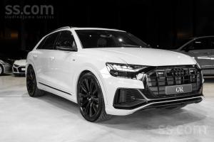 White Audi Q8 2023 in Riga, with an engine capacity of 3.00 L and mileage of 56 thousand km for 69900 €, photo 4 on AUTOMOTO.COM.LV