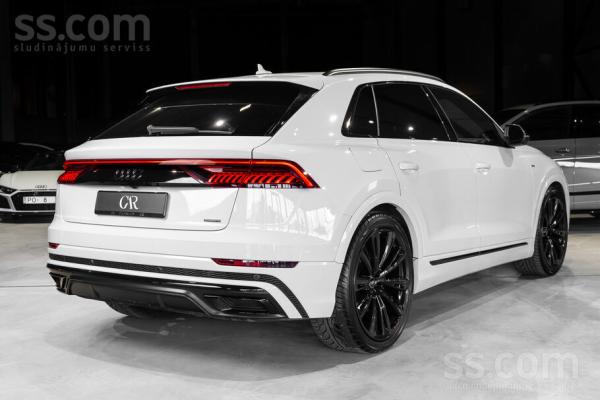 Balts Audi Q8 2023 Rīga, ar dzinēja tilpumu 3.00 L un nobraukumu 56 tūkst. km par 69900 €, foto 4 vietnē AUTOMOTO.COM.LV