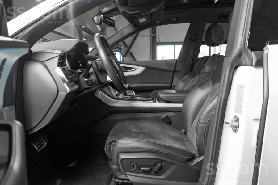 White Audi Q8 2023 in Riga, with an engine capacity of 3.00 L and mileage of 56 thousand km for 69900 €, photo 9 on AUTOMOTO.COM.LV