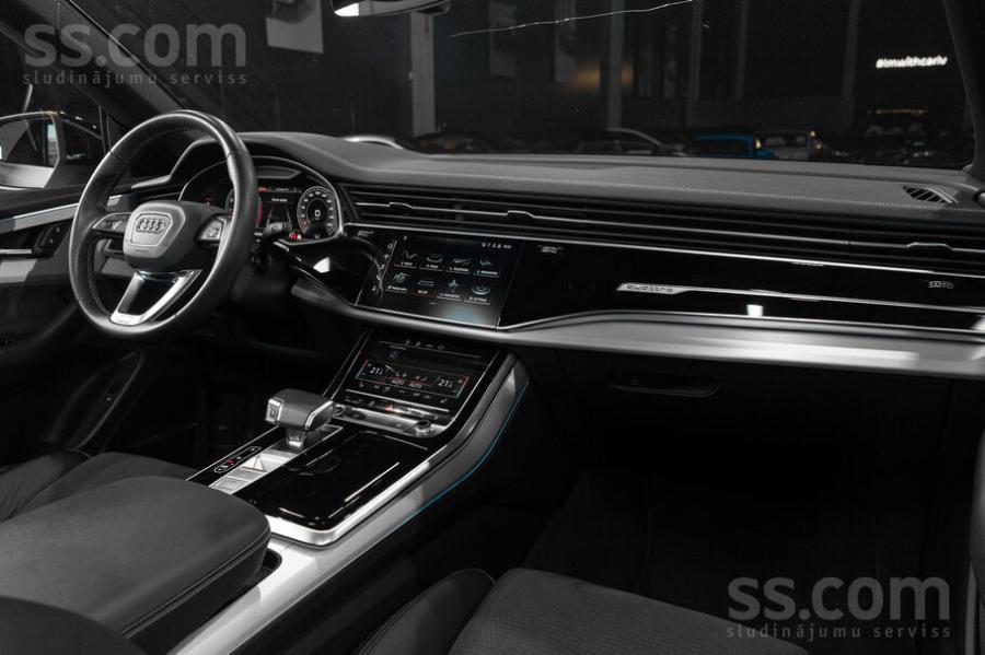 White Audi Q8 2023 in Riga, with an engine capacity of 3.00 L and mileage of 56 thousand km for 69900 €, photo 13 on AUTOMOTO.COM.LV