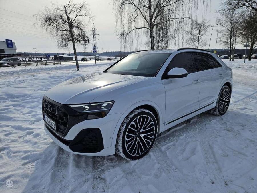 White Audi Q8 2024 in Kaunas, with an engine capacity of 2.97 L and mileage of 69 thousand km for 81900 €, photo 37 on AUTOMOTO.COM.LV