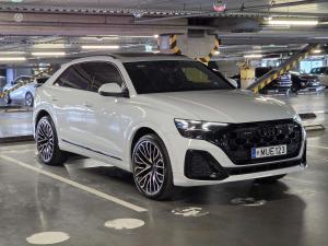 White Audi Q8 2024 in Kaunas, with an engine capacity of 2.97 L and mileage of 81 thousand km for 76900 €, photo  on AUTOMOTO.COM.LV