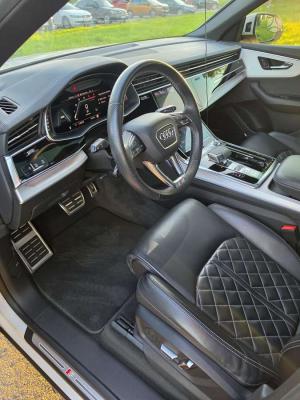 White Audi Q8 2024 in Kaunas, with an engine capacity of 2.97 L and mileage of 81 thousand km for 76900 €, photo 13 on AUTOMOTO.COM.LV