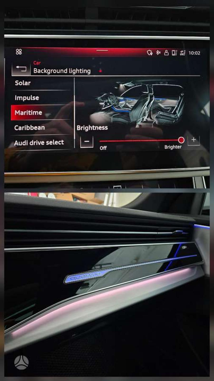 White Audi Q8 2024 in Kaunas, with an engine capacity of 2.97 L and mileage of 81 thousand km for 76900 €, photo 23 on AUTOMOTO.COM.LV