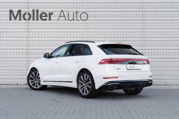 White Audi Q8 2024 in Marupe, with an engine capacity of 3.00 L and mileage of 23 thousand km for 67000 €, photo 4 on AUTOMOTO.COM.LV