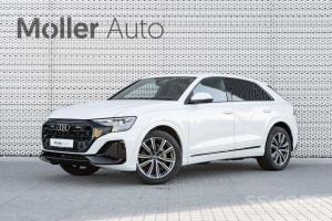 White Audi Q8 2025 in Riga, with an engine capacity of 3.00 L and mileage of 27 thousand km for 72750 €, photo  on AUTOMOTO.COM.LV