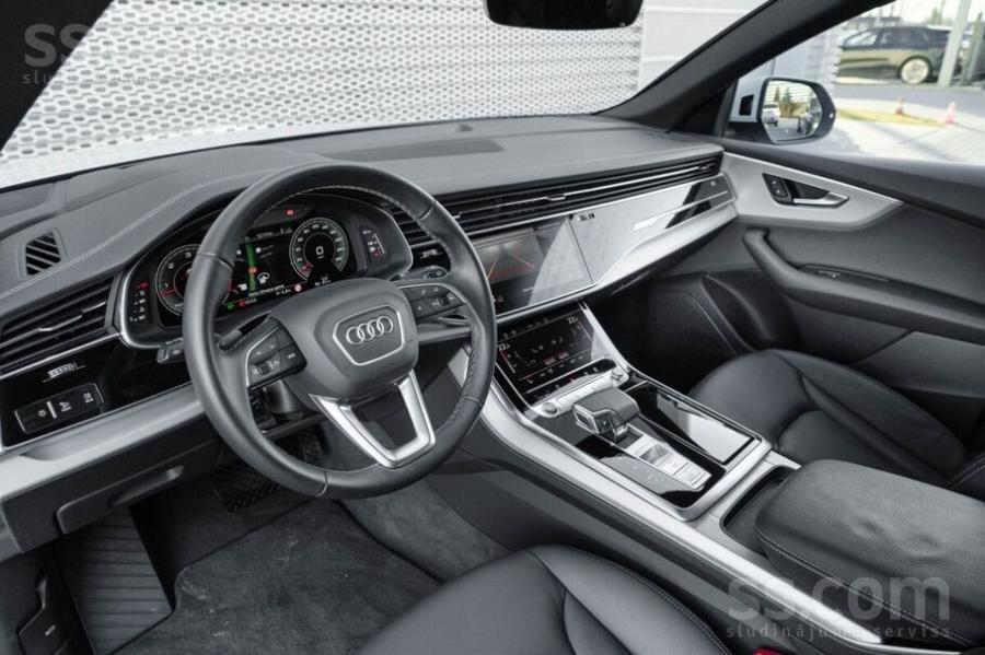 Balts Audi Q8 2025 Rīga, ar dzinēja tilpumu 3.00 L un nobraukumu 27 tūkst. km par 72750 €, foto 12 vietnē AUTOMOTO.COM.LV