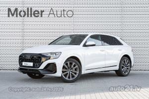White Audi Q8 2025 in Riga, with an engine capacity of 3.00 L and mileage of 27 thousand km for 70188 €, photo  on AUTOMOTO.COM.LV