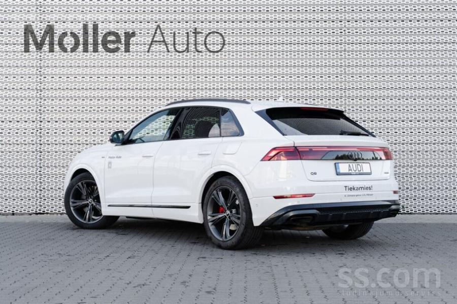 White Audi Q8 2026 in Riga, with an engine capacity of 3.00 L and mileage of 0 thousand km for 85900 €, photo 4 on AUTOMOTO.COM.LV