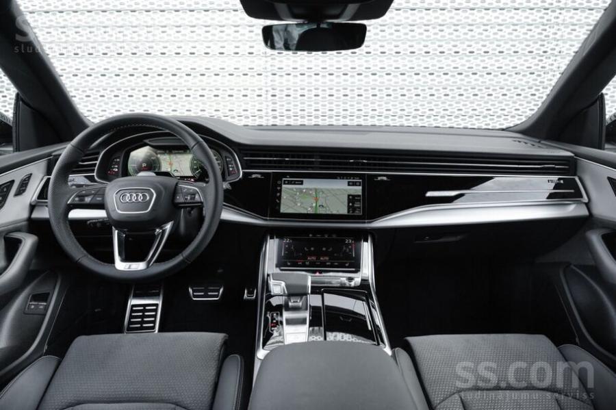 White Audi Q8 2026 in Riga, with an engine capacity of 3.00 L and mileage of 0 thousand km for 85900 €, photo 7 on AUTOMOTO.COM.LV