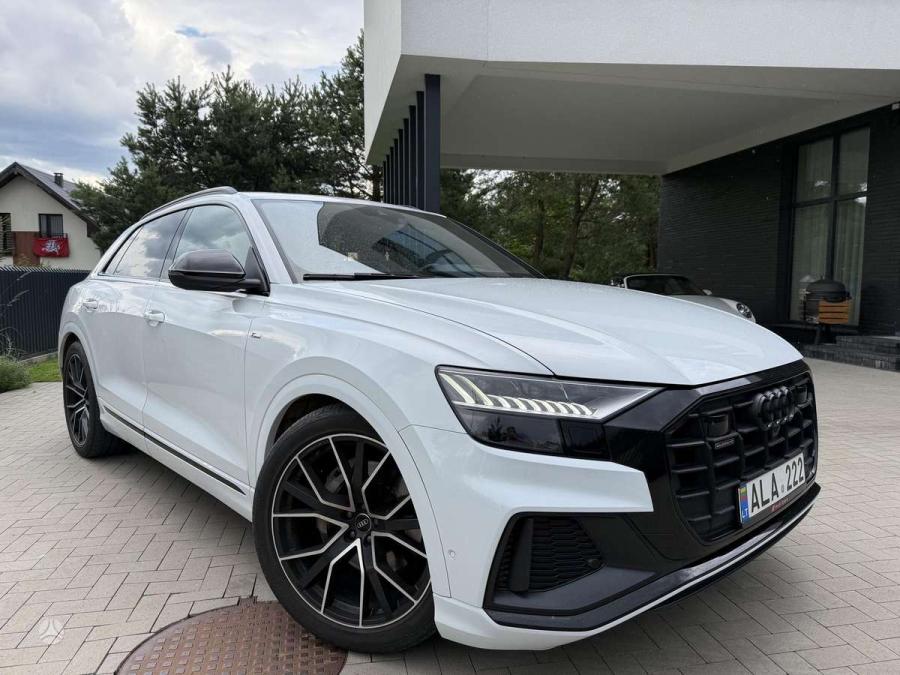 Белый Ауди Q8 2020 в Вильнюс, объемом двигателя 2.97 л и пробегом 72 тыс. км за 58000 €, фото 1 на AUTOMOTO.COM.LV