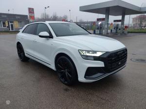White Audi Q8 2023 in Kaunas, with an engine capacity of 3.00 L and mileage of 57 thousand km for 69000 €, photo  on AUTOMOTO.COM.LV