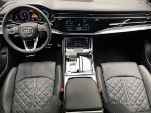 White Audi Q8 2024 in Tallinn, with an engine capacity of 3.00 L and mileage of 14 thousand km for 92500 €, photo 6 on AUTOMOTO.COM.LV