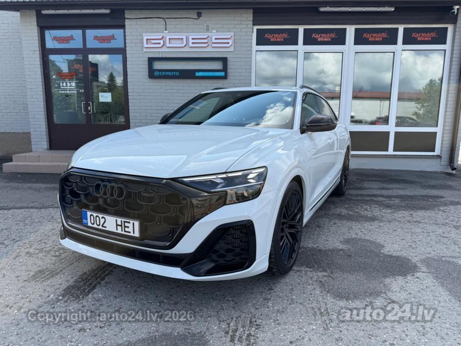 Balts Audi Q8 2024 Rapla, ar dzinēja tilpumu 3.00 L un nobraukumu 31 tūkst. km par 78900 €, foto 1 vietnē AUTOMOTO.COM.LV