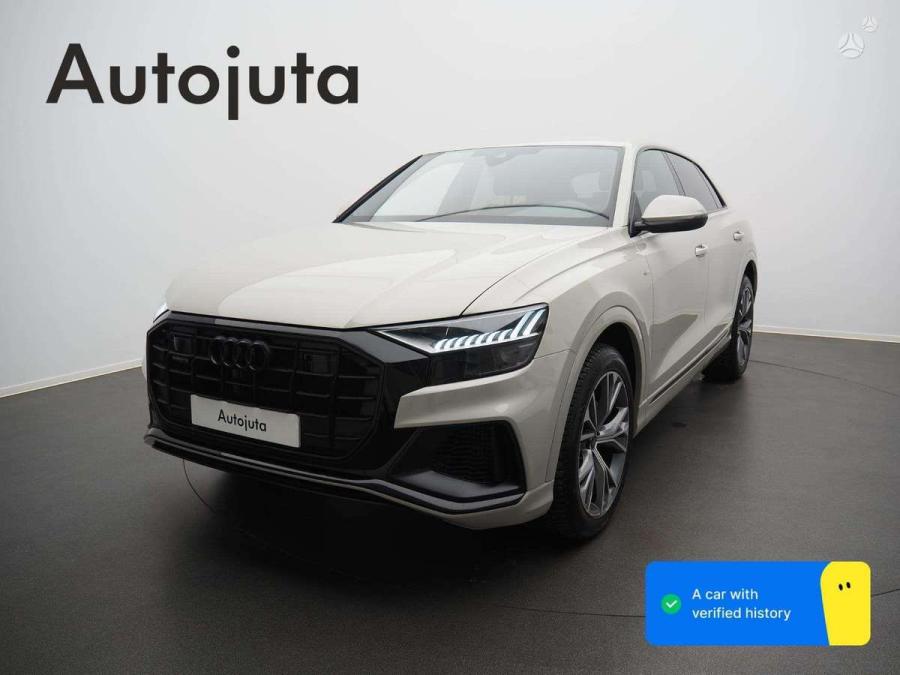 Yellow Audi Q8 2023 in Vilnius, with an engine capacity of 3.00 L and mileage of 74 thousand km for 57500 €, photo 3 on AUTOMOTO.COM.LV