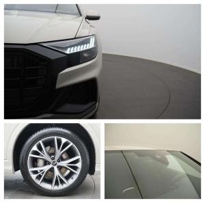 Yellow Audi Q8 2023 in Vilnius, with an engine capacity of 3.00 L and mileage of 74 thousand km for 57500 €, photo 9 on AUTOMOTO.COM.LV