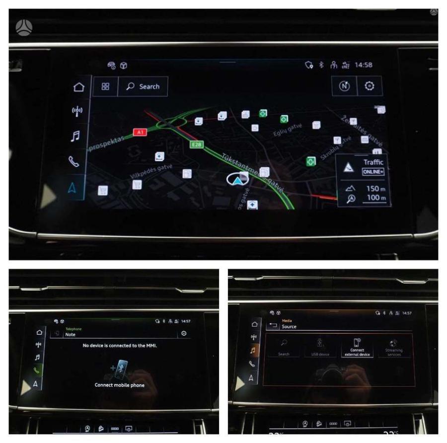 Yellow Audi Q8 2023 in Vilnius, with an engine capacity of 3.00 L and mileage of 74 thousand km for 57500 €, photo 25 on AUTOMOTO.COM.LV
