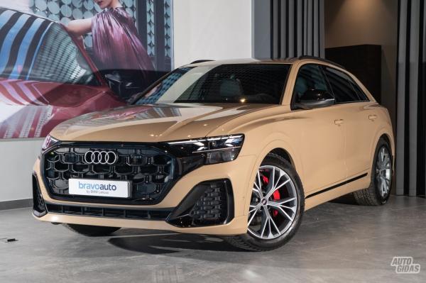 Dzeltens Audi Q8 2024 Kauņa, ar dzinēja tilpumu 3.00 L un nobraukumu 28 tūkst. km par 74771 €, foto 1 vietnē AUTOMOTO.COM.LV