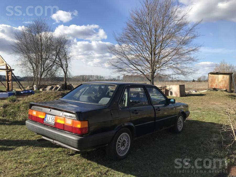 Melns Audi Quattro 1986 Rīga, ar dzinēja tilpumu 1.80 L un nobraukumu 342 tūkst. km par 7000 €, foto 1 vietnē AUTOMOTO.COM.LV
