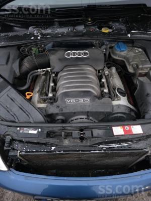 Blue Audi Quattro 2001 in Riga, with an engine capacity of 3.00 L and mileage of 299 thousand km for 2200 €, photo 8 on AUTOMOTO.COM.LV