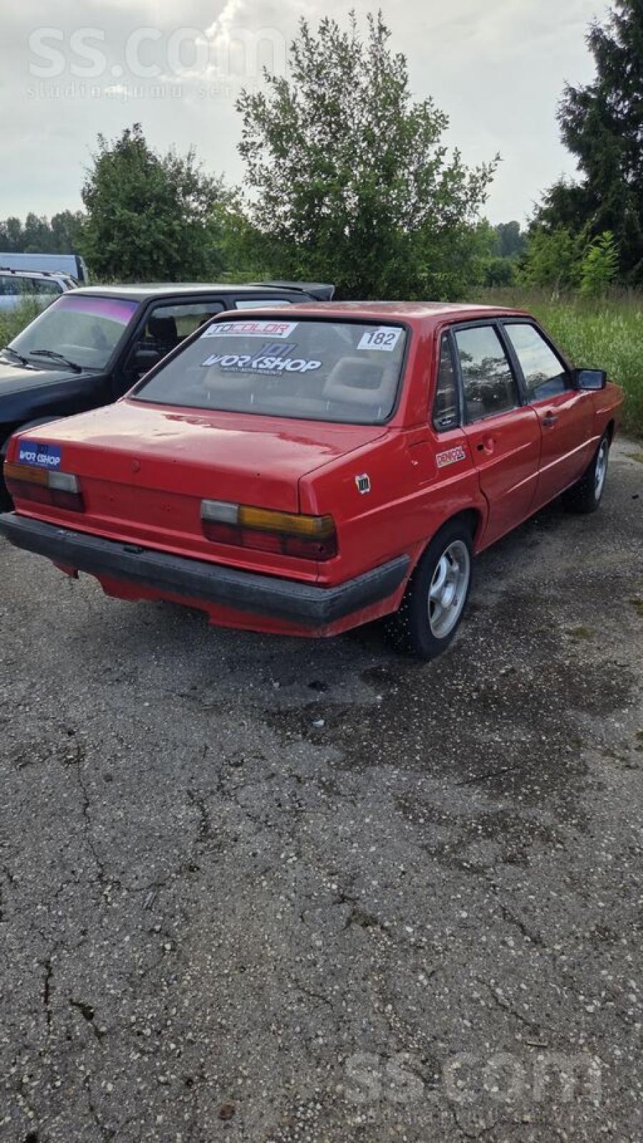 Sarkans Audi Quattro 1984 Madona, ar dzinēja tilpumu 2.20 L un nobraukumu 200 tūkst. km par 3200 €, foto 3 vietnē AUTOMOTO.COM.LV