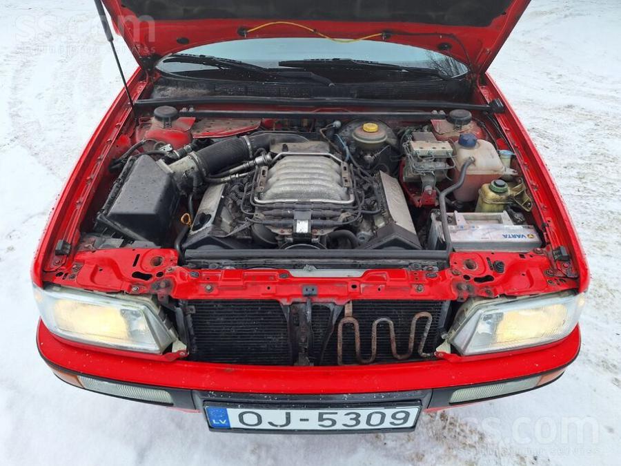 Red Audi Quattro 1994 in Valka, with an engine capacity of 2.80 L and mileage of 351 thousand km for 3650 €, photo 10 on AUTOMOTO.COM.LV